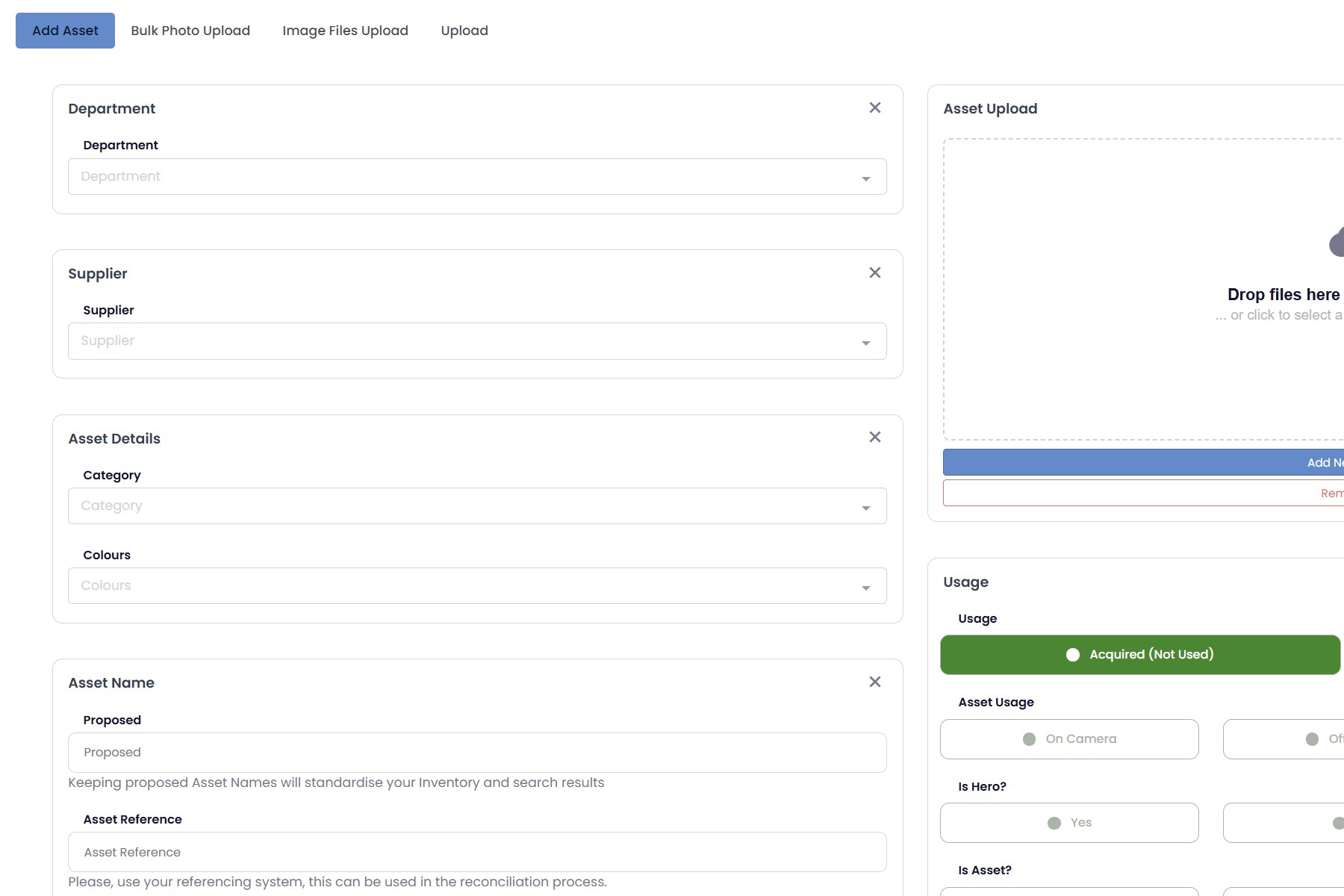 New asset – AssetFlow